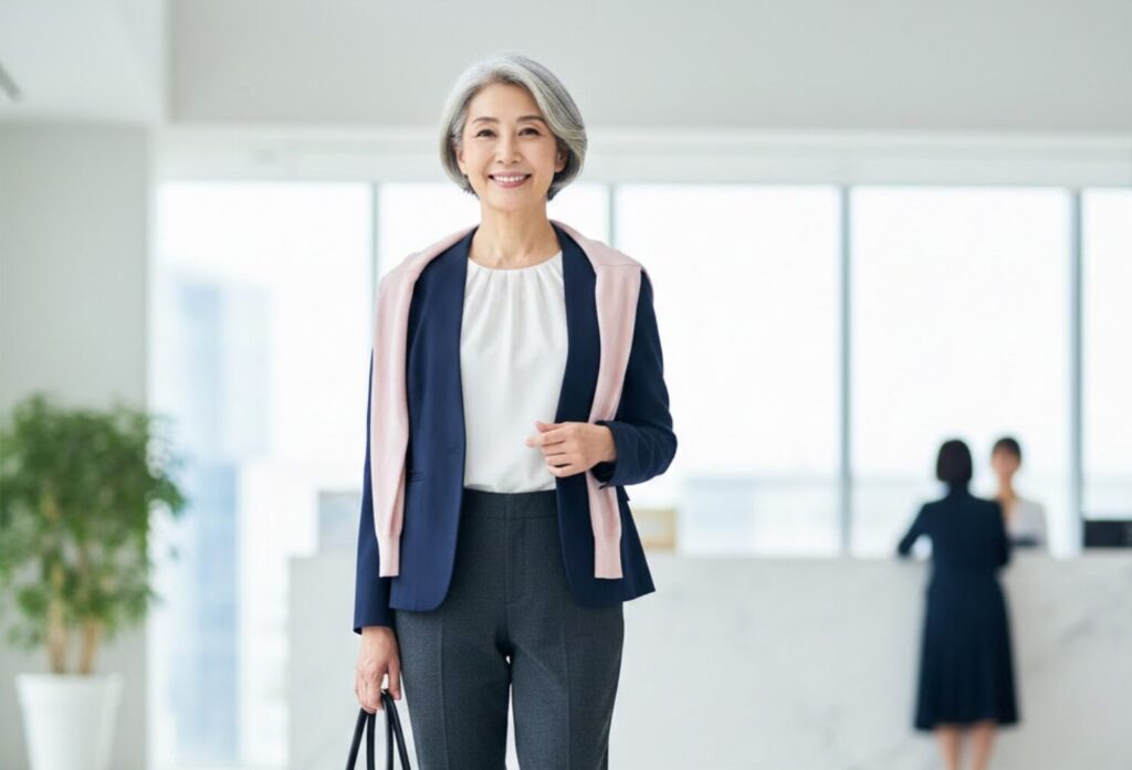 60代の面接服装はしまむら・ユニクロで解決！女性パートの好印象コーデ | 服装大全